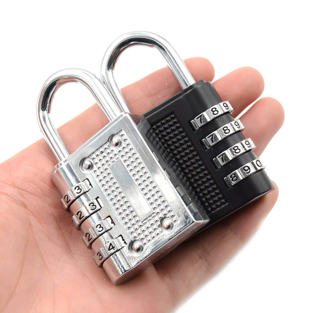 Slim 4 Digit Silver Combination Padlock – Glow Wholesale